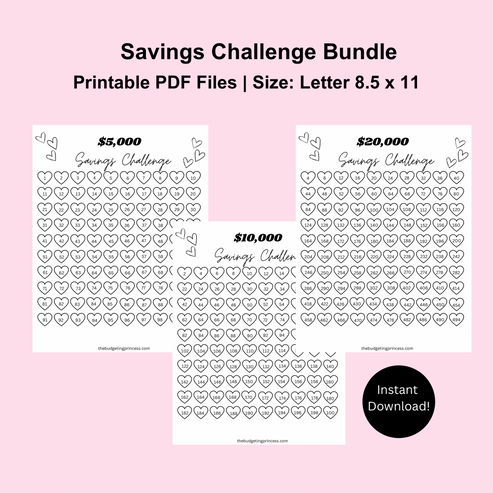 Savings Challenge Bundle | Save 5,000 | 10,000 | 20,000 – The Budgeting ...